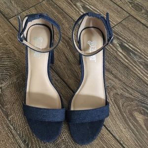 Brash | Shoes | Brash Denim Style Block Heel Sandals | Poshmark